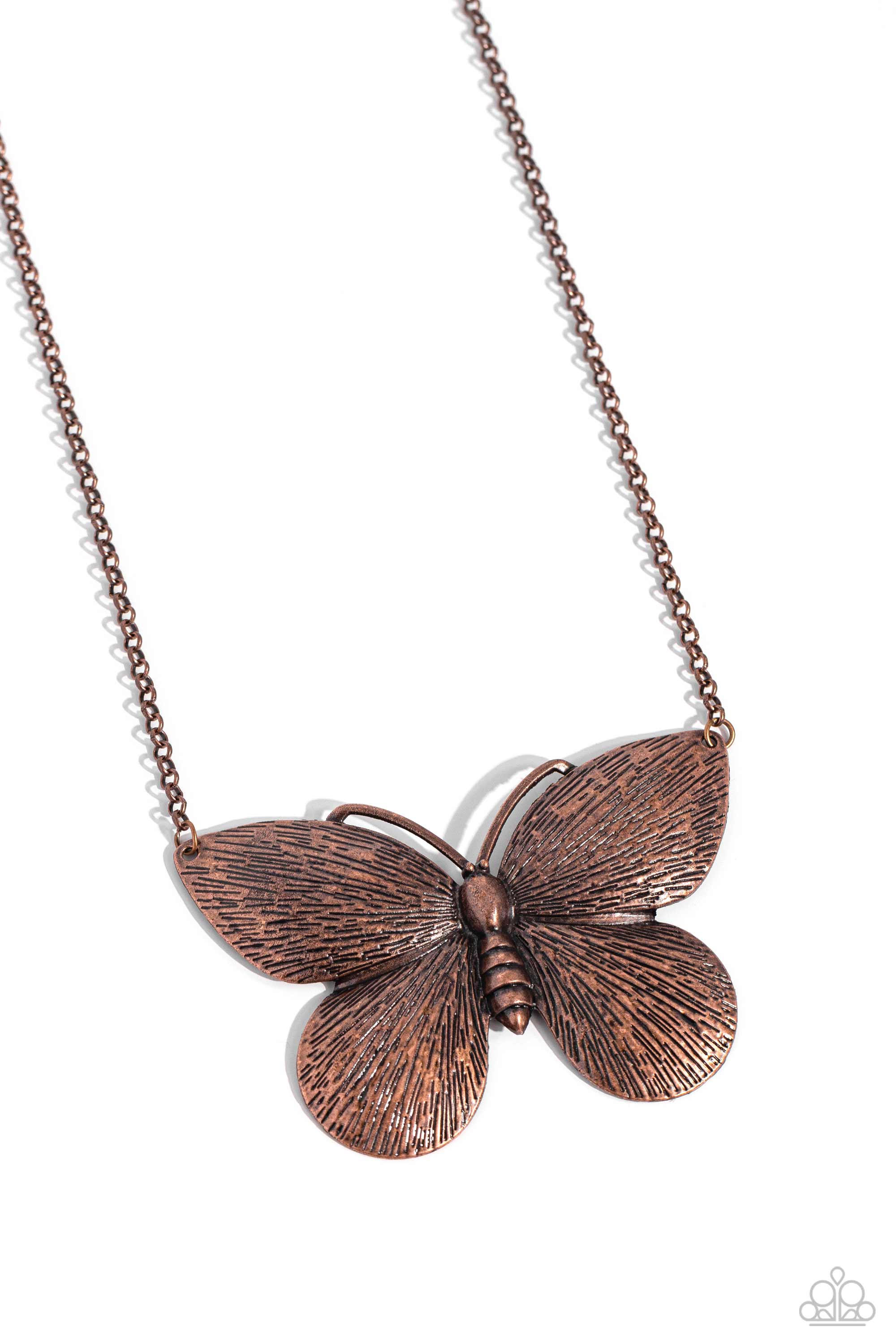 Paparazzi Accessories: DRAWN to the Wind - Copper Necklace ...