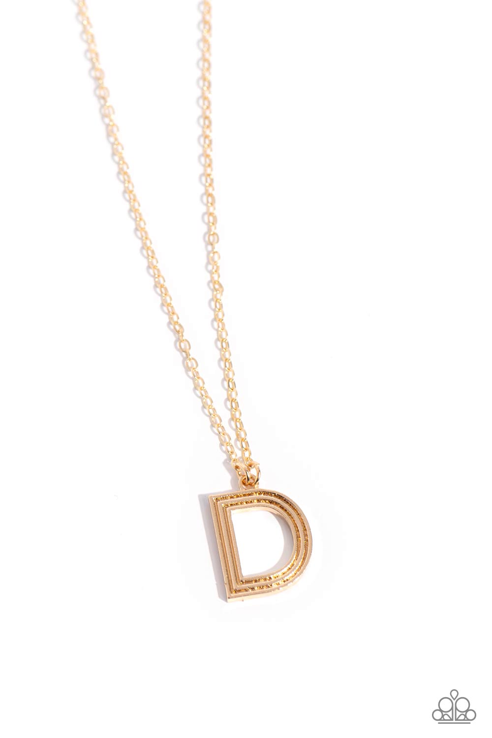 Paparazzi Accessories: Leave Your Initials - Gold - D Necklace ...